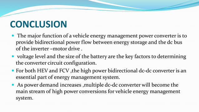 Energy management and power converters in EV.pptx | Green Vehicles | Auto Type