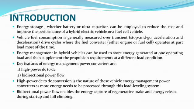 Energy management and power converters in EV.pptx | Green Vehicles | Auto Type