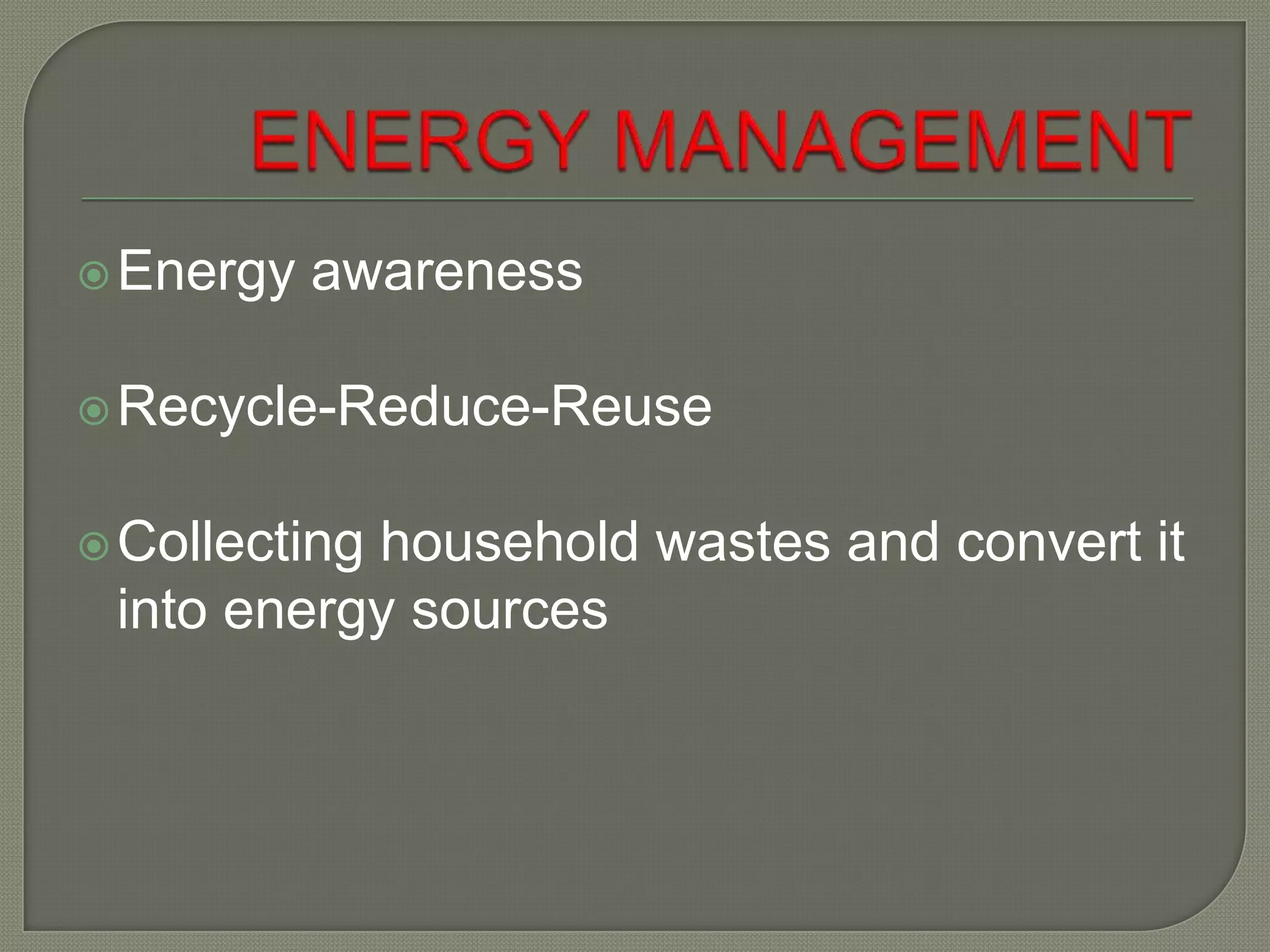 Energy management and waste management | PPTX