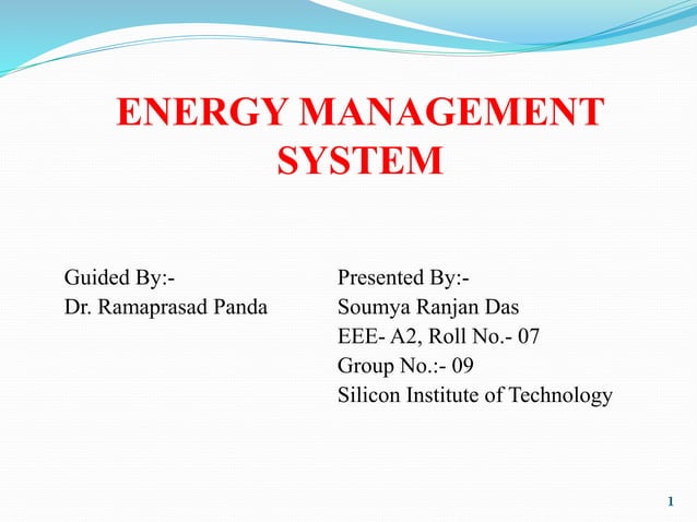 Energy management system | PPTX | Gas and Electric | Home Utilities