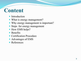 Energy management system | PPTX