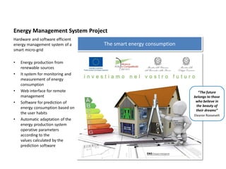 Energy Management System Project-Miur | PPT