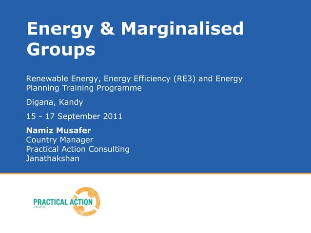 Energy & marginalised groups | PPT