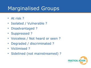 Energy & marginalised groups | PPT