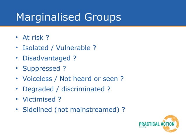 Energy & marginalised groups | PPT
