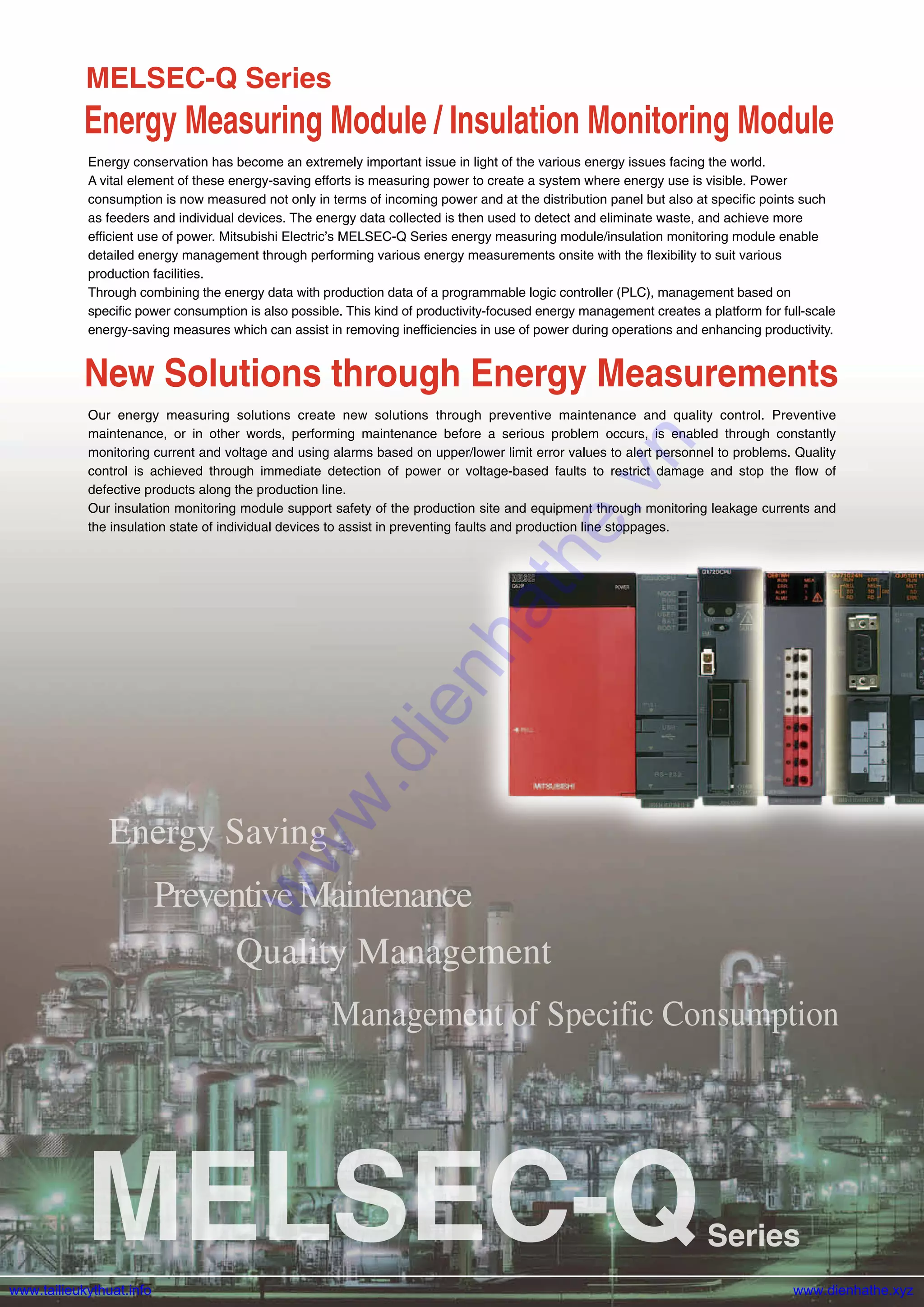 Energy measuring insulation monitoring programmable controller melsec-q series dienhathe.vn