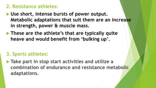 Energy metabolism in sports nutrition | PPTX