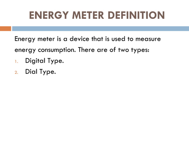 Energy meter presentation | PDF