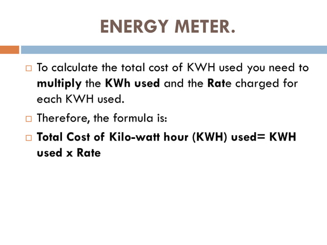 Energy meter presentation | PDF