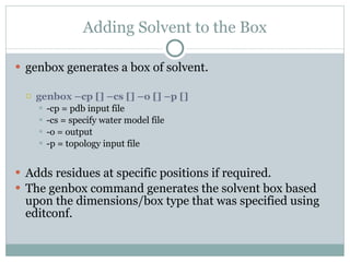 Energy Minimization Using Gromacs | PPT