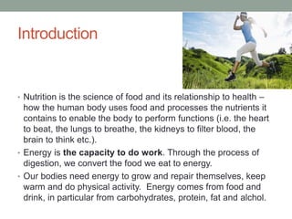 Nutritional facts of Energy | PPTX