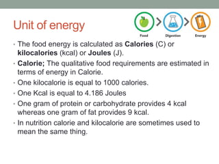 Nutritional facts of Energy | PPTX