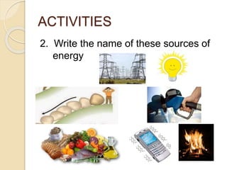 Energy natural science 4th of primary | PPT
