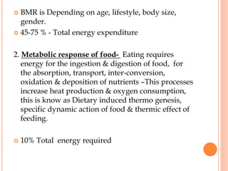 Energy needs –Assessment & Required.pptx | Nutrition | Healthy Living