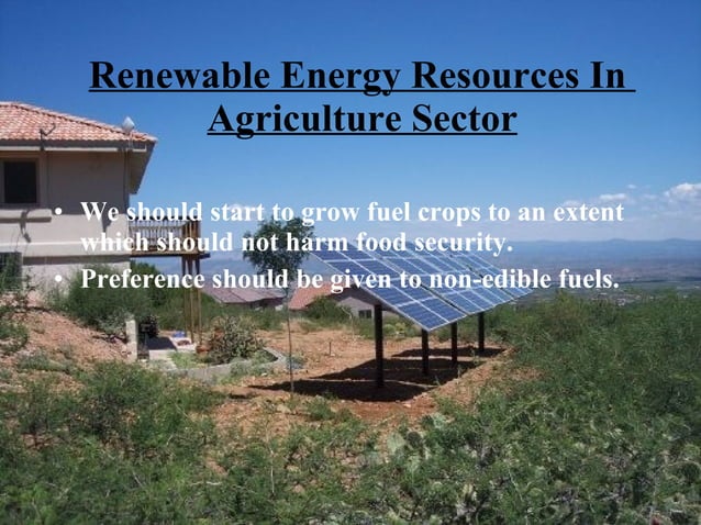 Application of Renewable Energy Resources In All Sectors | PPT