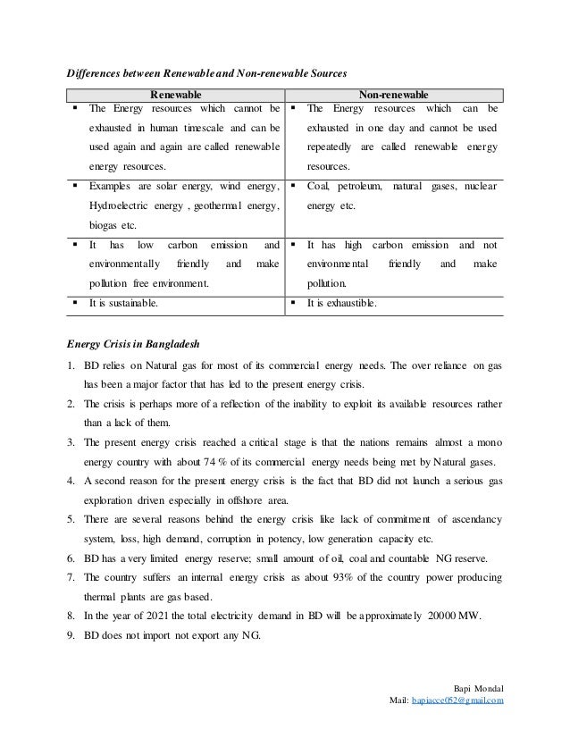 Energy_Renewable and Non Renewable Energy Note | DOCX