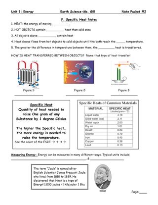 Unit 1: Energy Outline | PDF