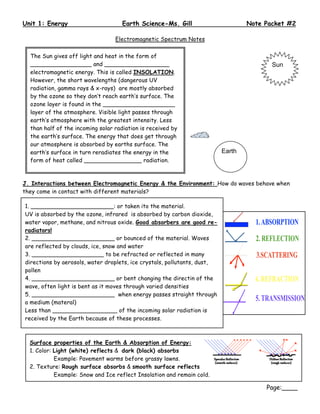 Unit 1: Energy Outline Honors ES | PDF