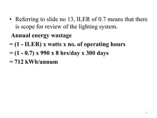 Energy performance assessment of lighting systems | PPTX