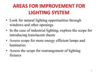 Energy performance assessment of lighting systems | PPTX