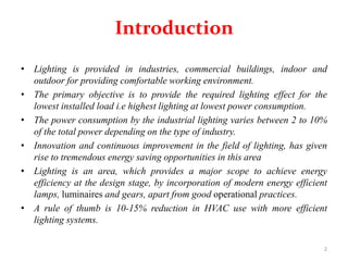 Energy performance assessment of lighting systems | PPTX