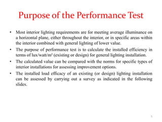 Energy performance assessment of lighting systems | PPTX