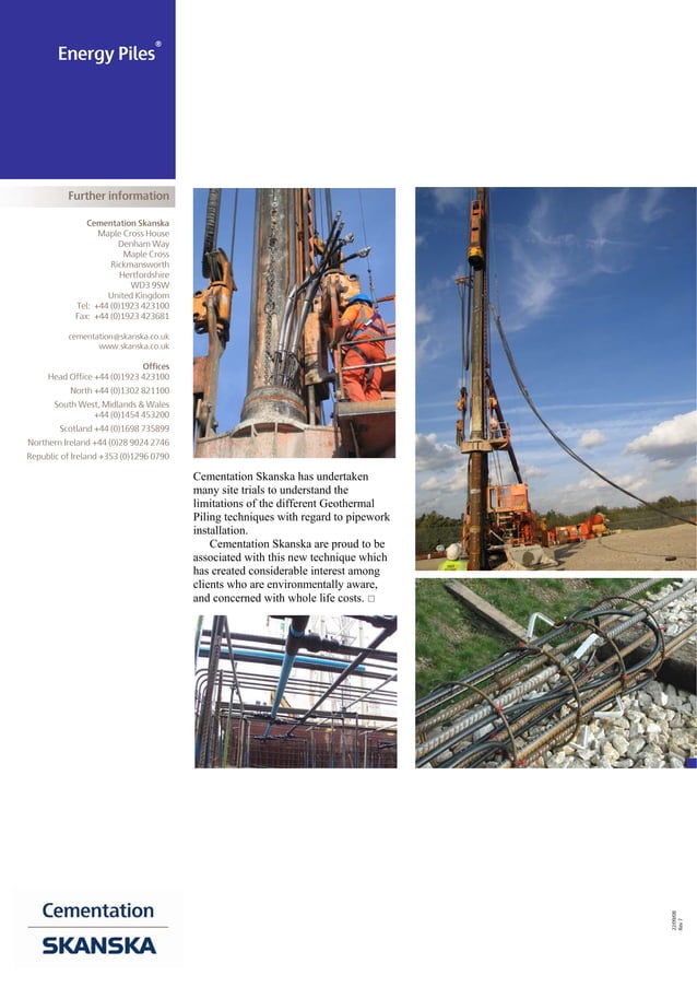 Energy Piles® Datasheet | PDF | Civil Engineering Industry | Industries