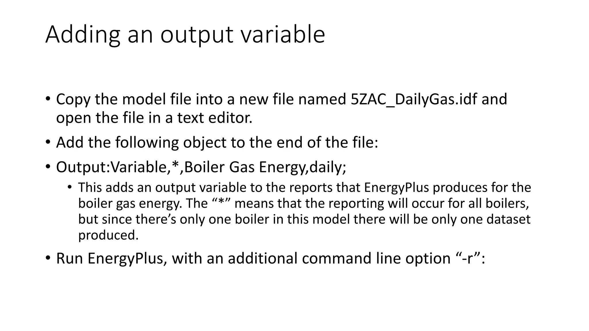 energyplus boiler simulation for energy system analysis | PPTX