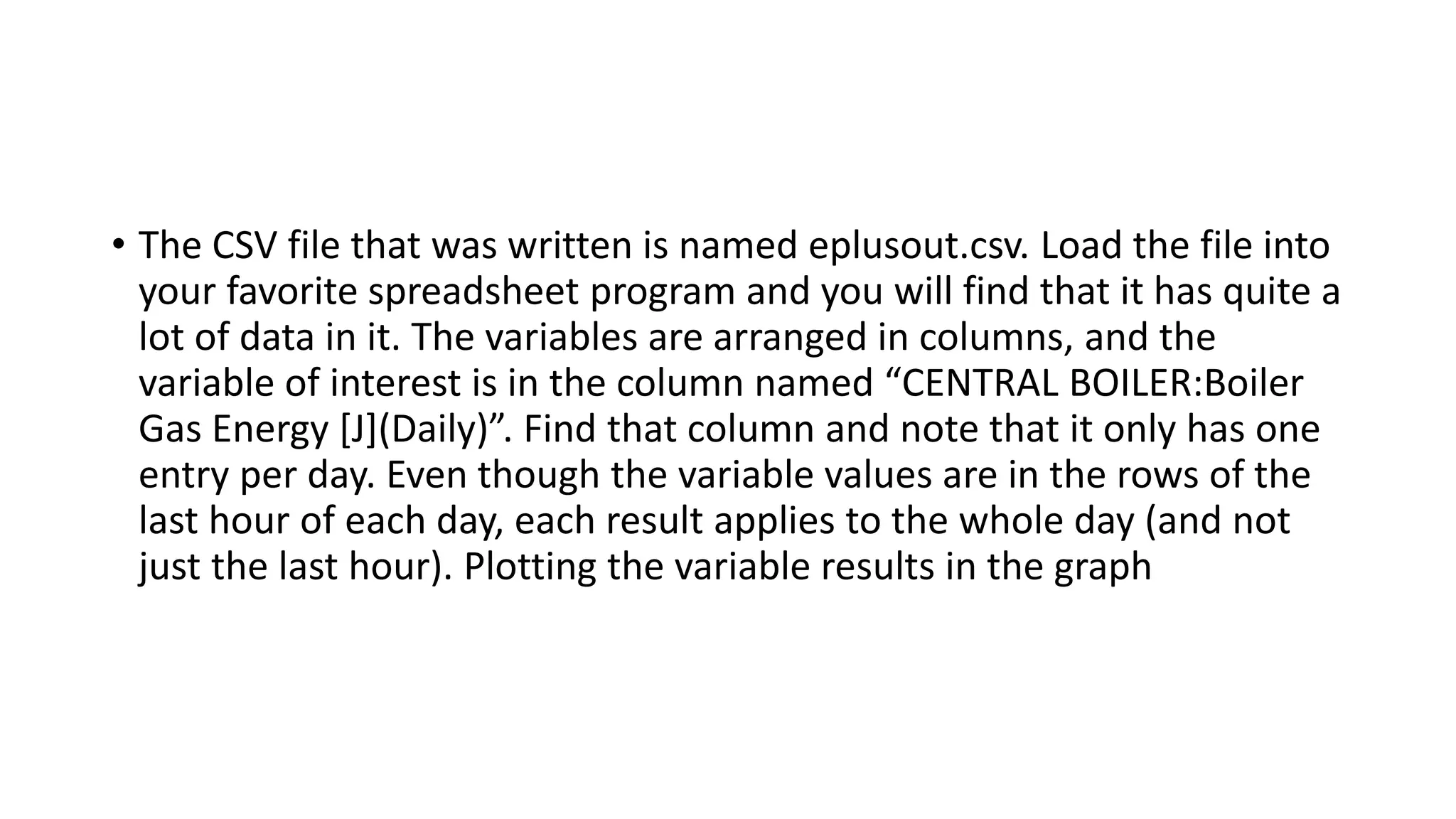energyplus boiler simulation for energy system analysis | PPTX