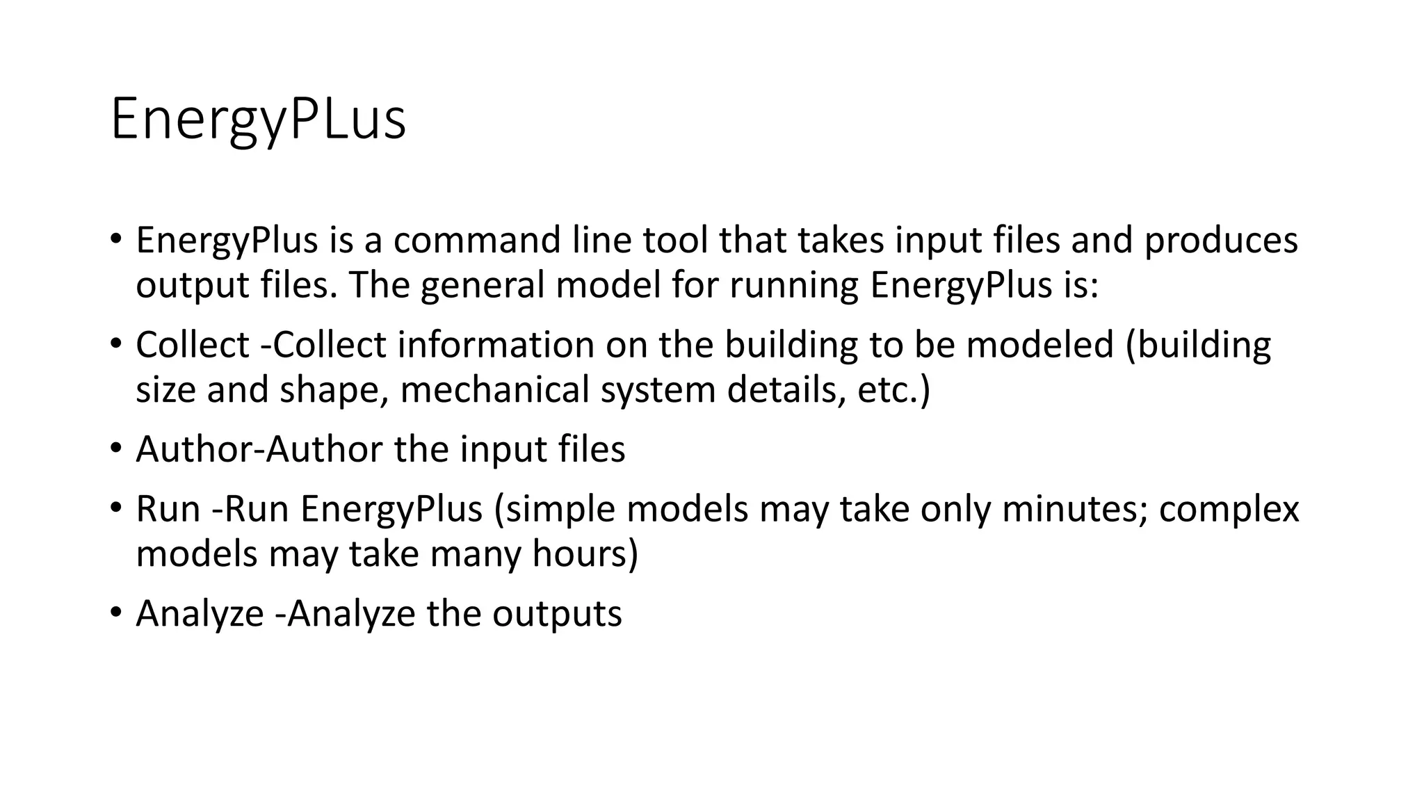 energyplus boiler simulation for energy system analysis | PPTX