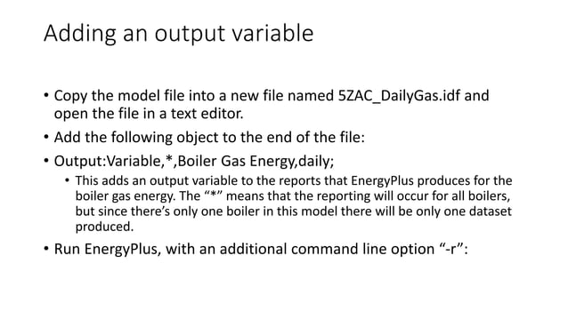 energyplus boiler simulation for energy system analysis | PPTX ...