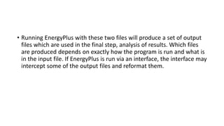 energyplus boiler simulation for energy system analysis | PPTX