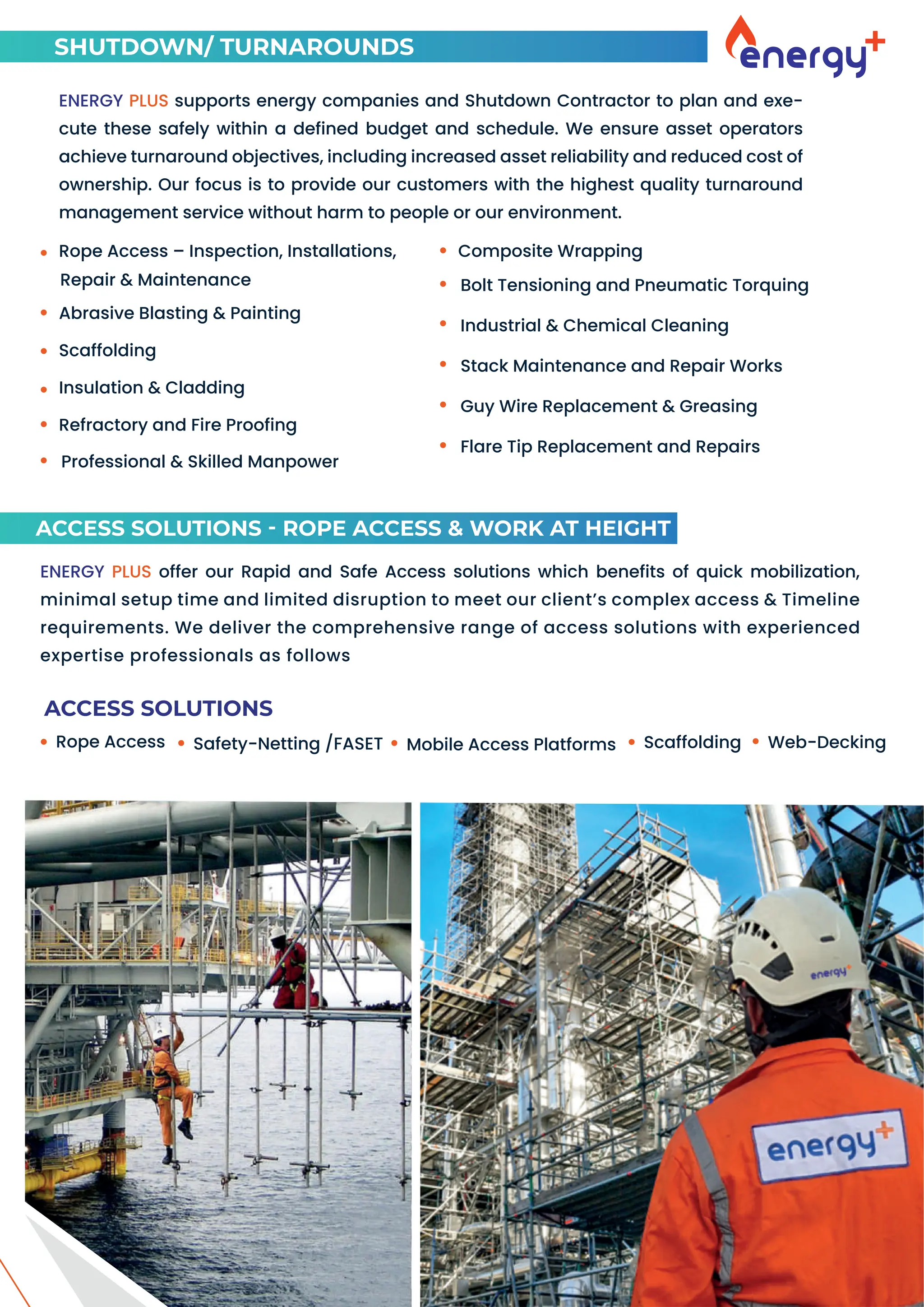 Technical Services | Rope Access | Pressurized Habitats & Hot Work ...