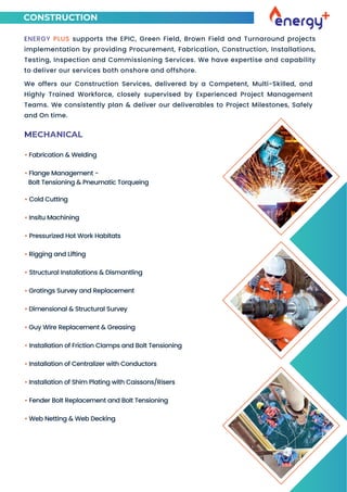 Technical Services | Rope Access | Pressurized Habitats & Hot Work ...