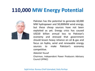 Energy Potential of Pakistan | PPT