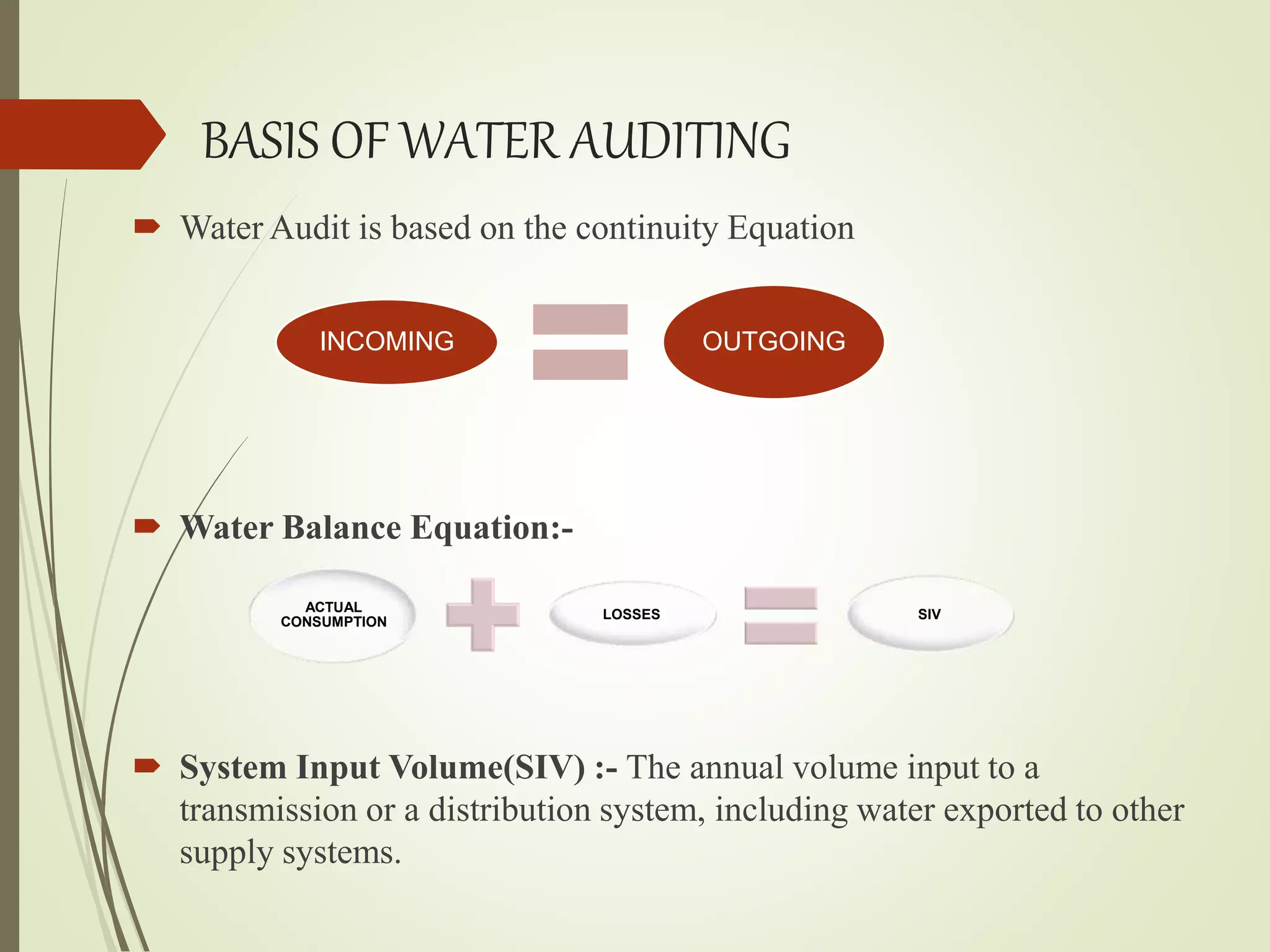 WATER AUDIT | PPTX