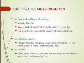 WATER AUDIT | PPTX