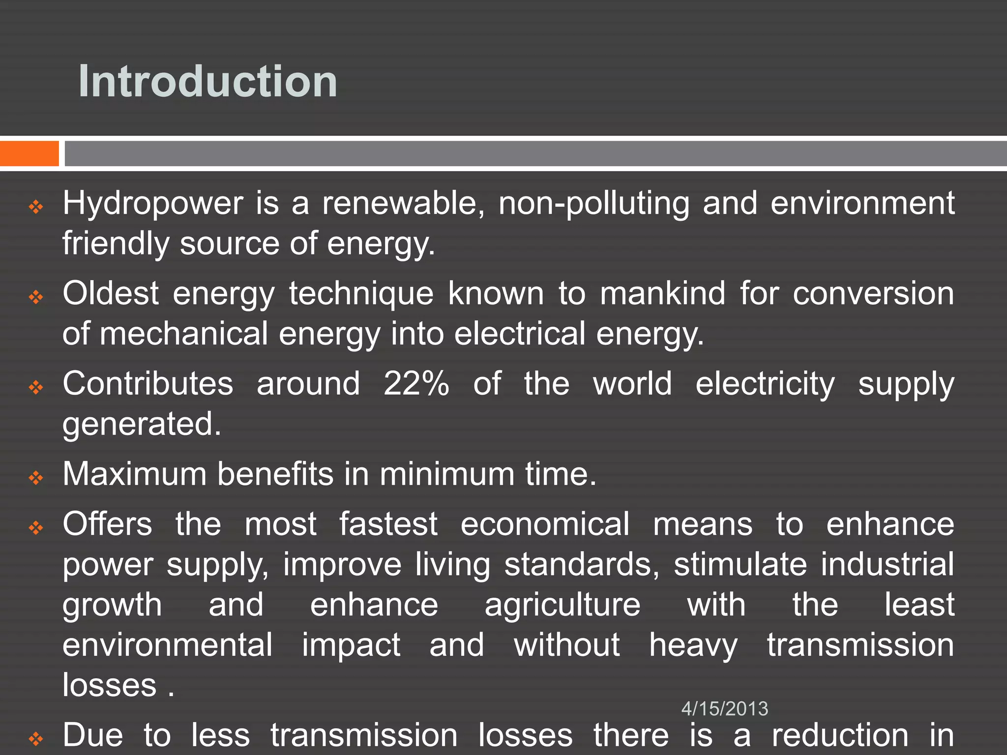Hydro power presentation | PPTX