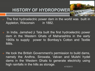 Hydro power presentation | PPTX