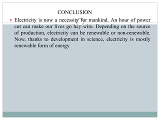 Electricity (Renewable Energy) | PPT