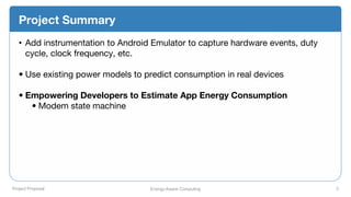 Energy profiler for android emulator | PPTX