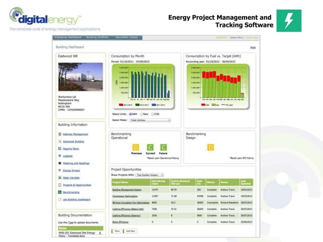 (Energy) project management and tracking software (screenshots) | PPT