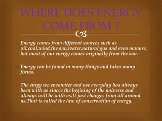 Energy | PPT
