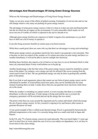 The Alternative Energy Report | PDF