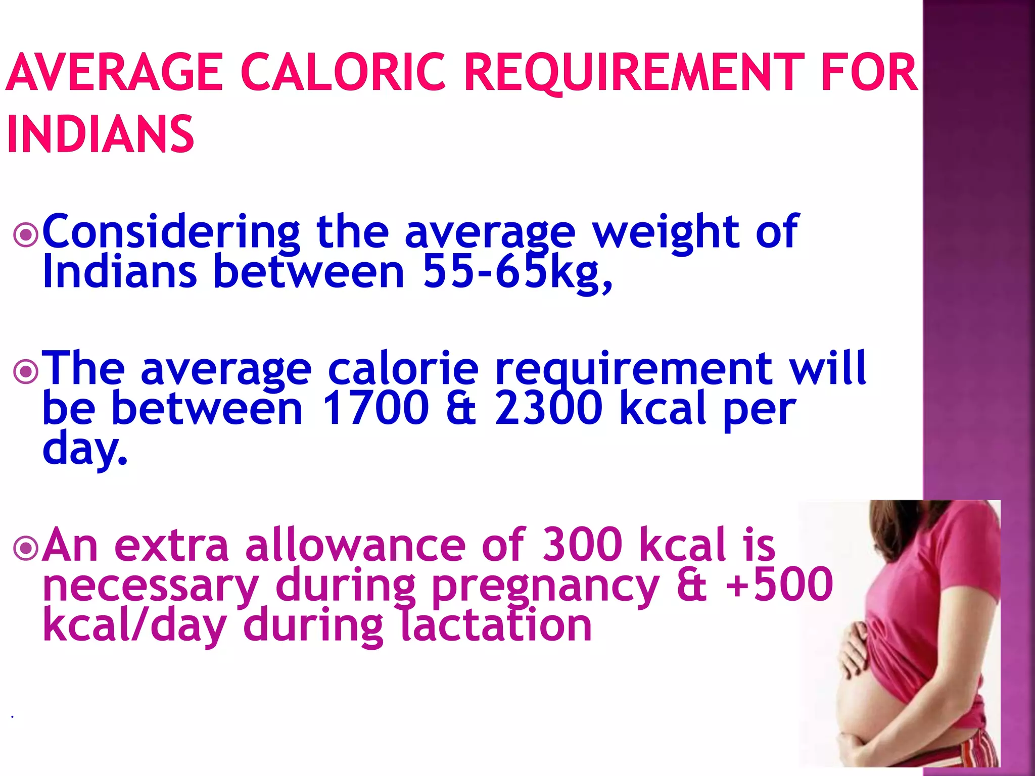 Energy requirement for a normal person | PPTX