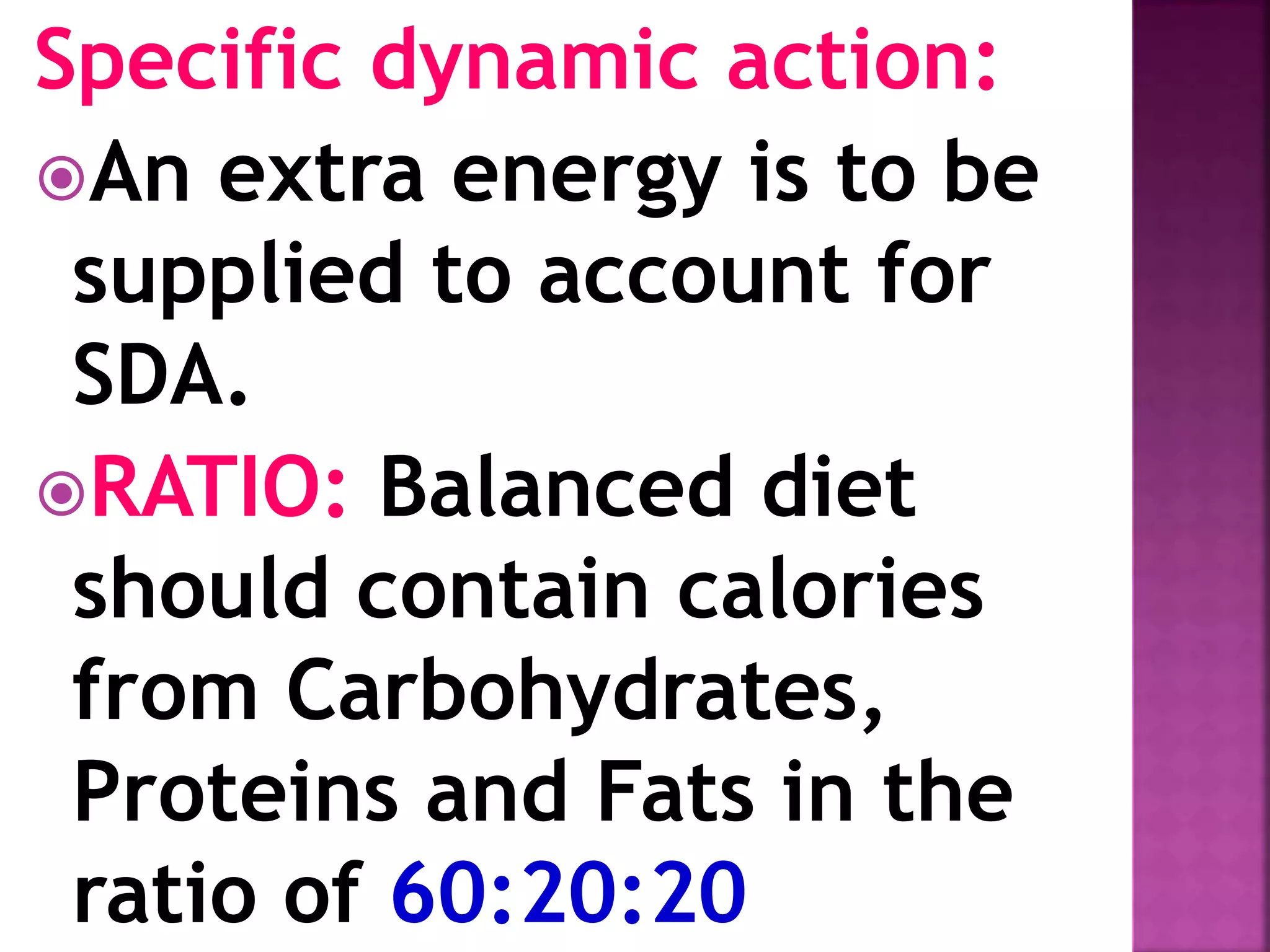 Energy requirement for a normal person | PPTX