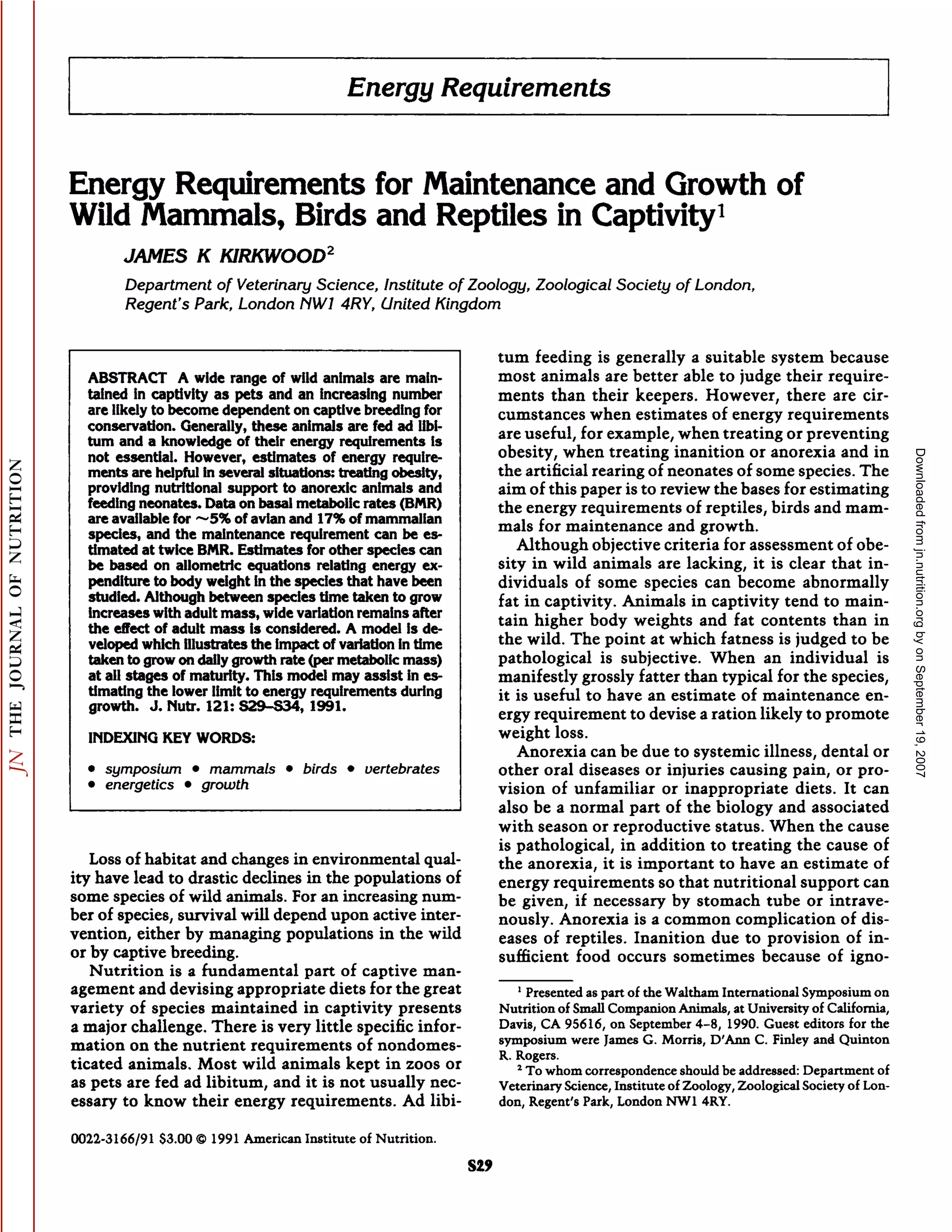 Energy requirements | PDF