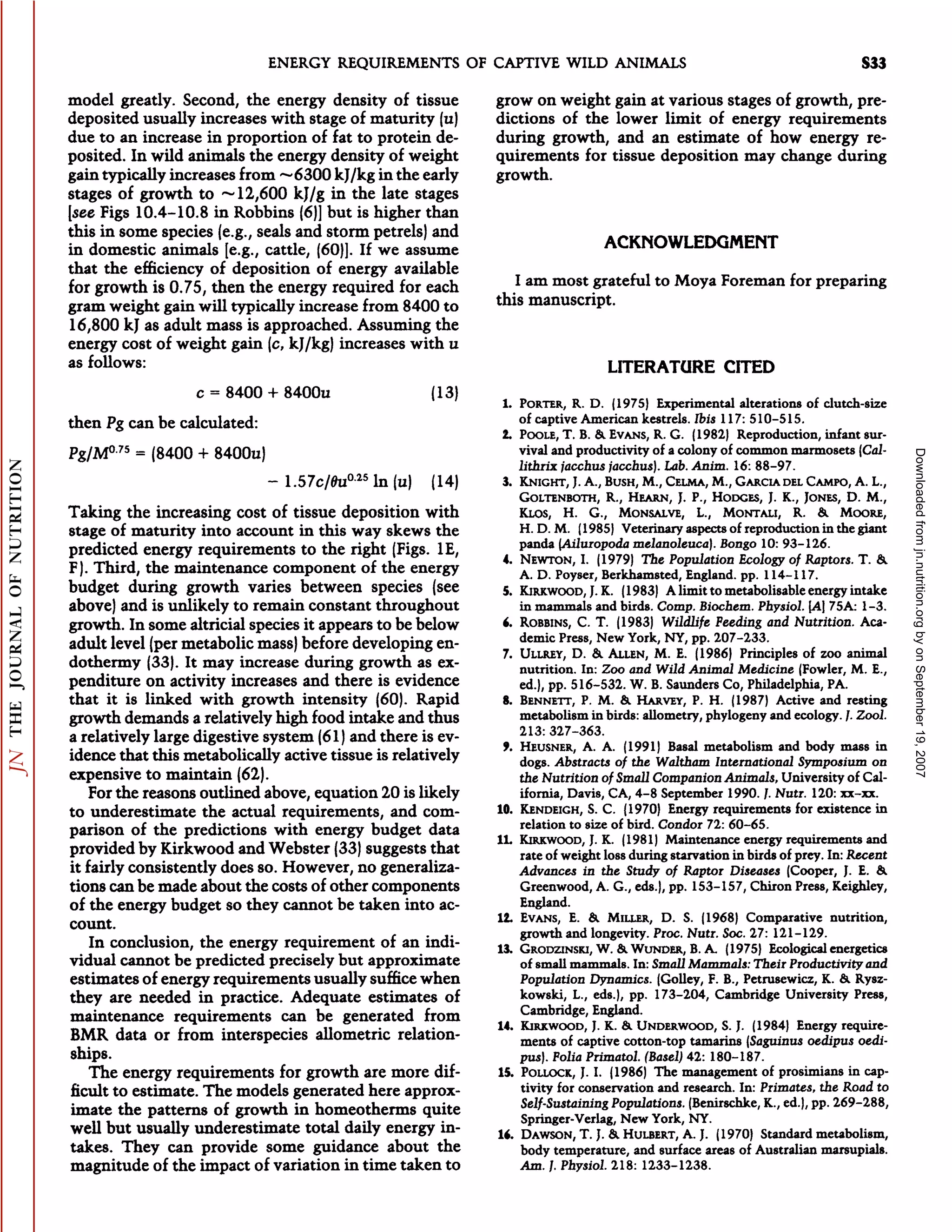 Energy requirements | PDF