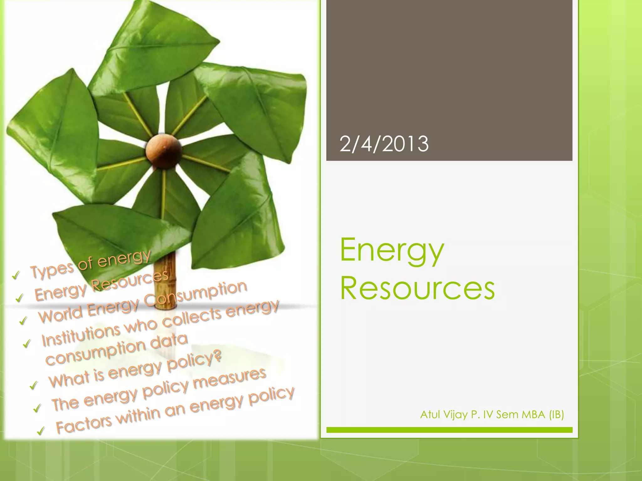 Energy resources | PPT