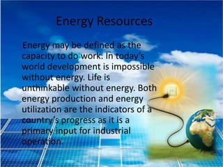 Energy resources | PPTX
